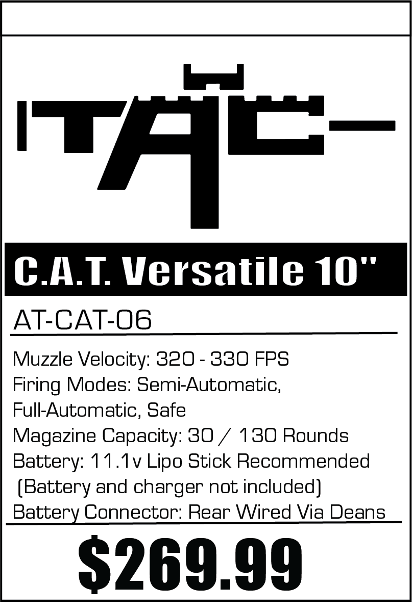 AT-CAT-06 | Arcturus ARC X C.A.T. AR-15 Versatile 10" Airsoft AEG Rifle ...